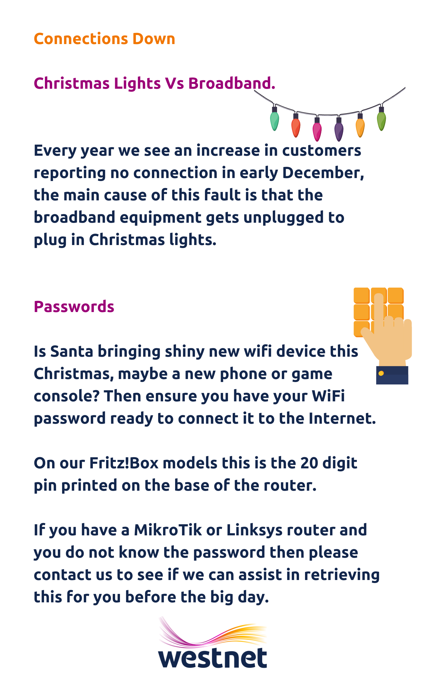 Christmas Tips - Westnet Broadband - Provider of Fibre, DSL and ...